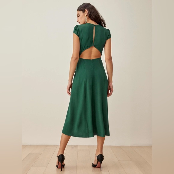 Reformation | Dresses | Reformation Gavin Dress In Emerald | Poshmark